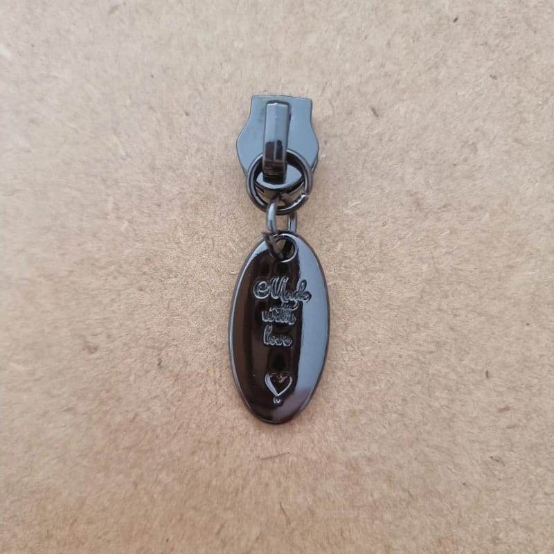 Zipper Pulls #5 – Gunmetal Grey Made with Love – Sassy Fabric Queen